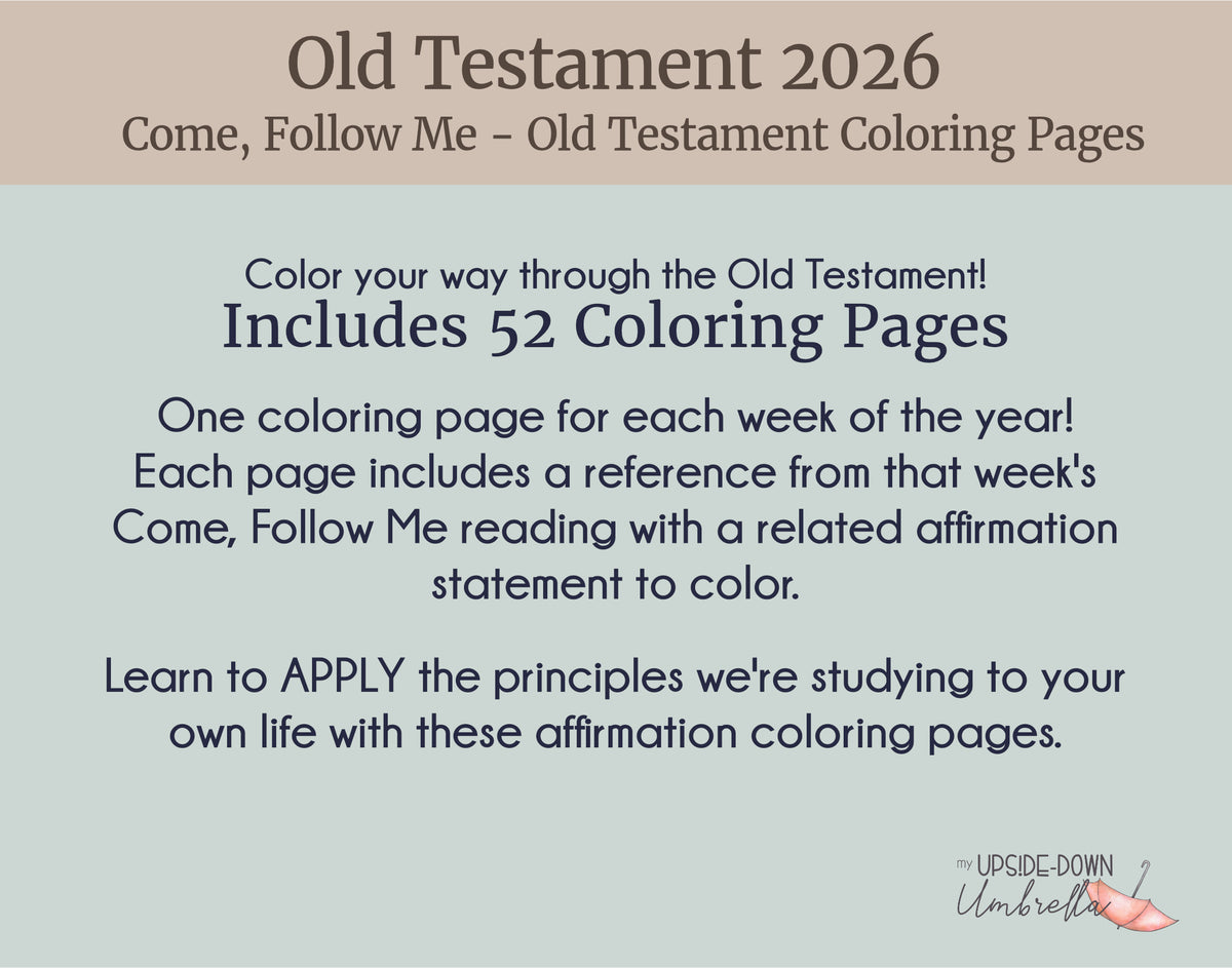 Old Testament Coloring Pages | LDS Adult Printable Coloring Book – My ...
