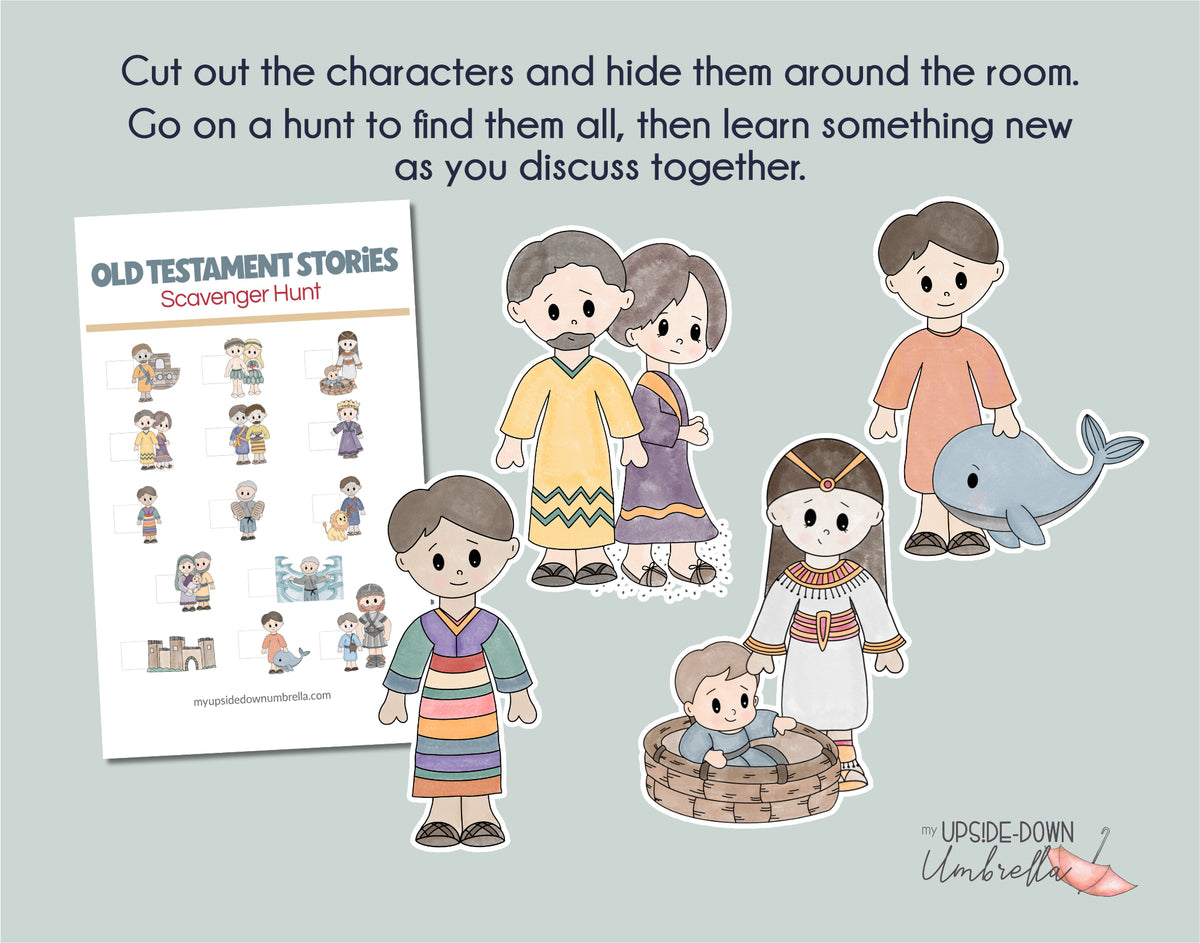 Bible Scavenger Hunt Game (Old Testament) – My Upside Down Umbrella