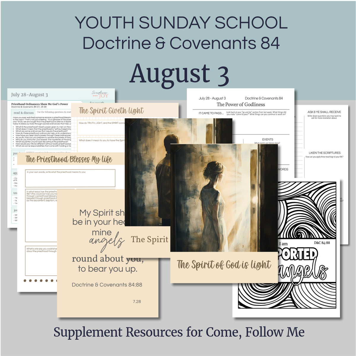 August BuNDLE Lesson Helps for Home and Church | Youth Come, Follow Me ...