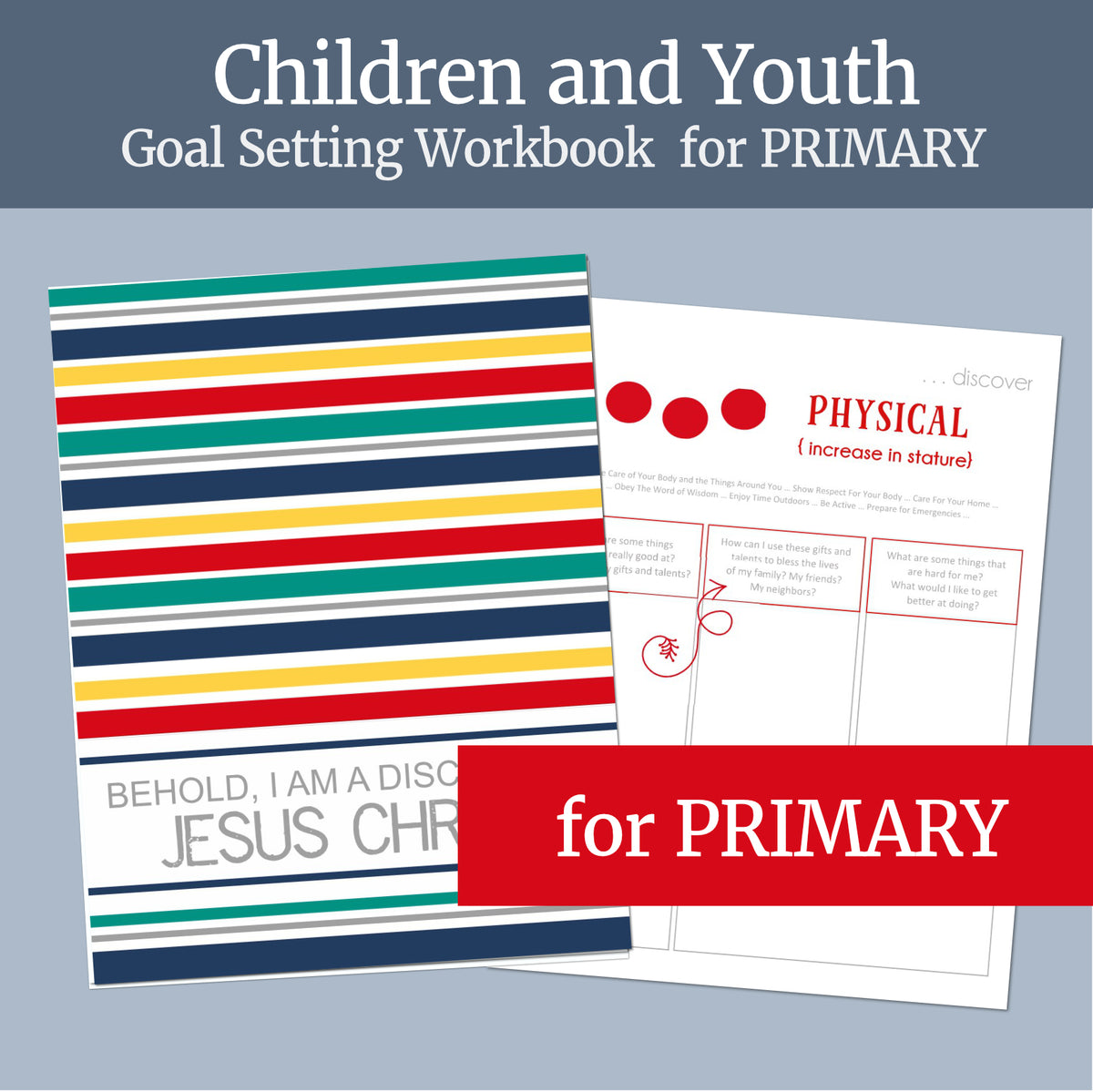Children and Youth LDS Personal Development Journal | PRIMARY . BOY Ve ...
