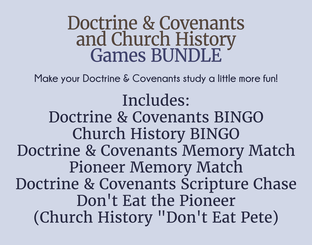 Doctrine and Covenants Games BUNDLE – My Upside Down Umbrella