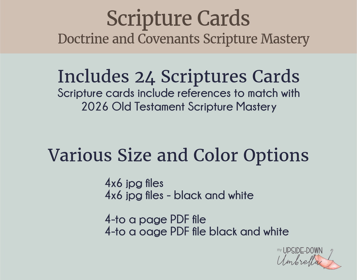 Doctrinal Mastery CARDS | Old Testament | LDS Seminary Scripture Study ...