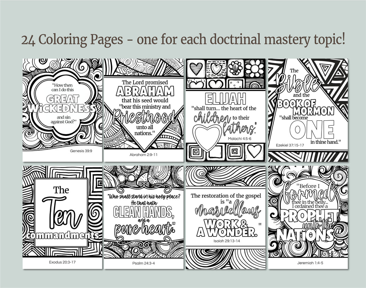 Seminary Doctrinal Mastery Coloring Pages for Old Testament 2026 – My ...