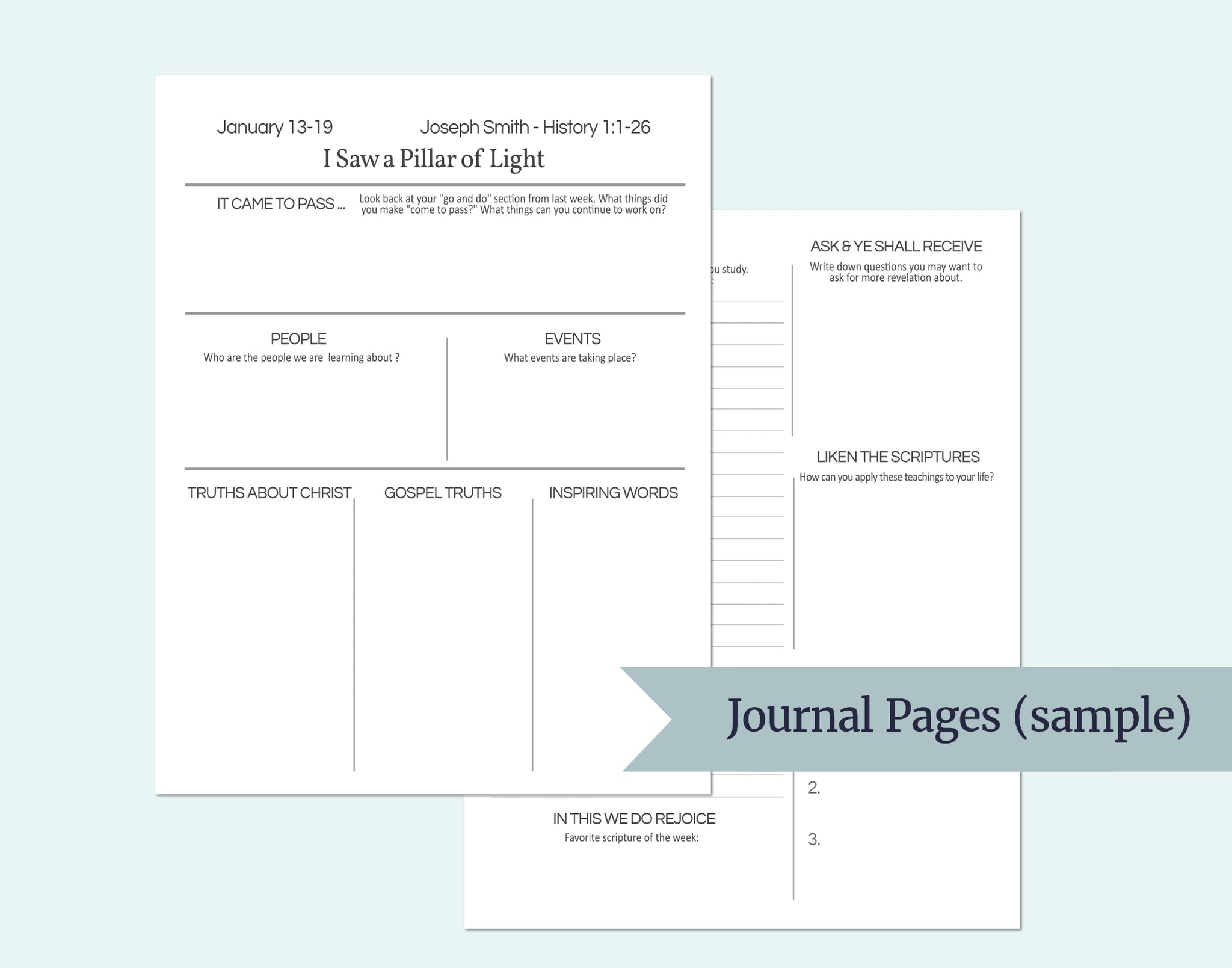 February 2-8 | LDS Youth Lesson Plan | Young Women, Young Men | "The L ...