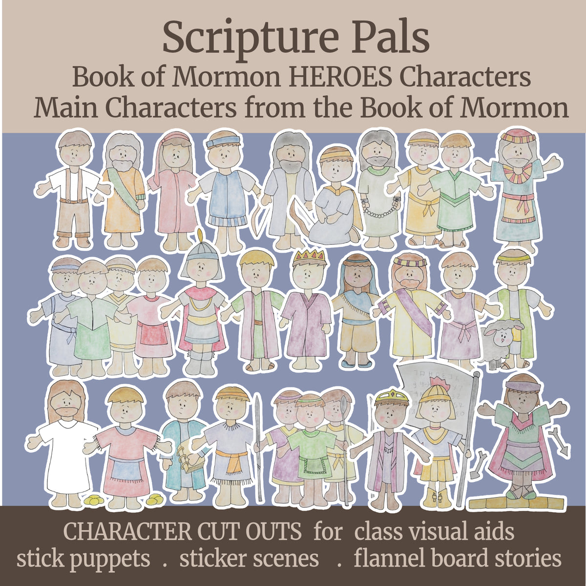 Book of Mormon Scripture Pals HEROES SET – My Upside Down Umbrella