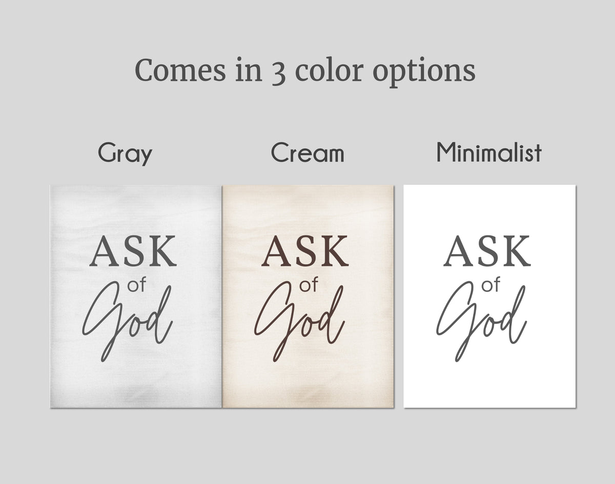 Ask of God Printable – My Upside Down Umbrella
