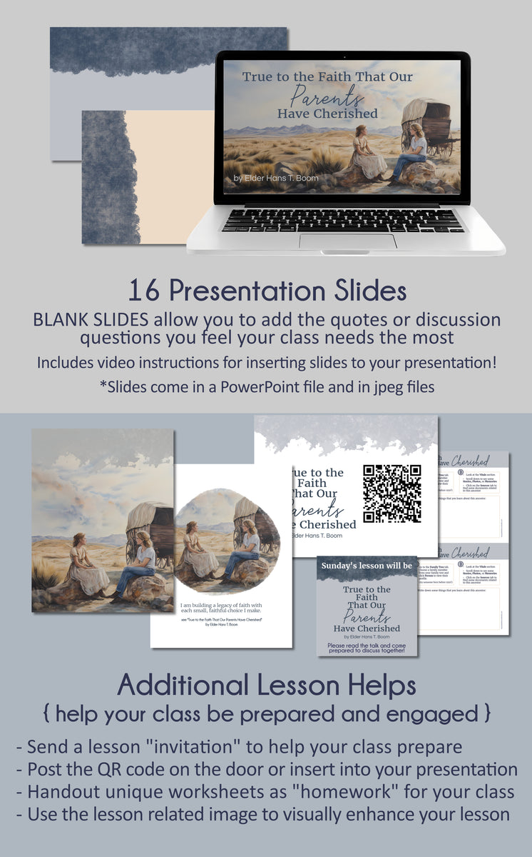 Elder Hans T. Boom - True to the Faith that Our Parents Have Cherished ...