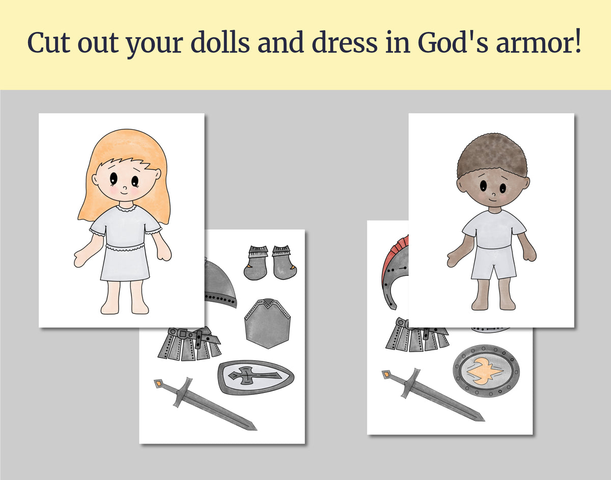 Armor of God Paper Doll Gospel Fun Kit – My Upside Down Umbrella