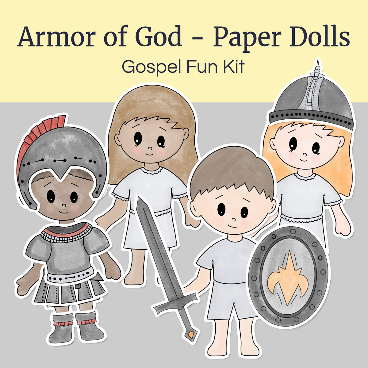 Armor of God Paper Doll Gospel Fun Kit – My Upside Down Umbrella